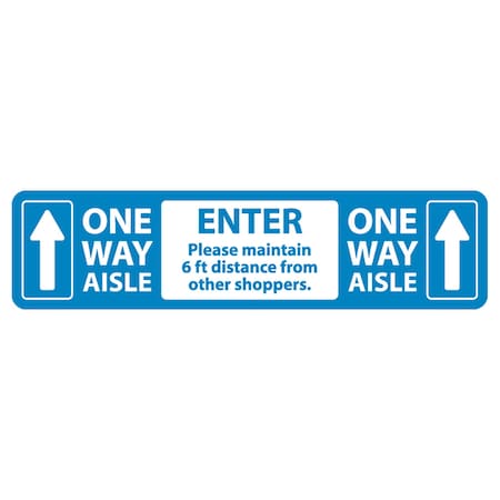Identity Group One Way Entrance, Blue, 15", 8630XBL, PK10 8630XBL | Zoro
