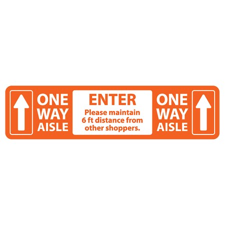Identity Group One Way Entrance, Orange, 15", 8630XOR, PK10 8630XOR | Zoro