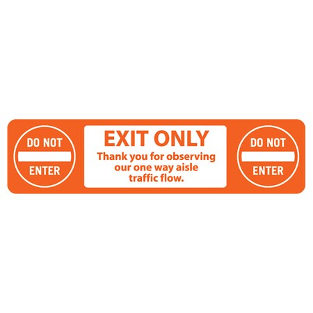 Identity Group One Way EXIT Only, Orange, 15", 8631XOR, PK10 8631XOR | Zoro