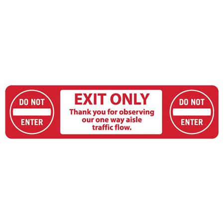 Identity Group One Way EXIT Only, Red, 15", 8631XR 8631XR | Zoro