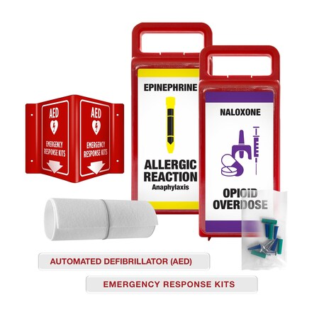 Aek AED Cabinet Conversion Kit Epinephrine Naloxone EN9992 | Zoro