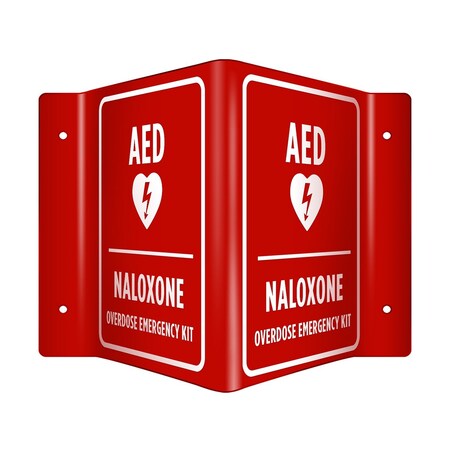 Aek AED Naloxone Overdose Emergency Kit 3D Sign EN9599 | Zoro