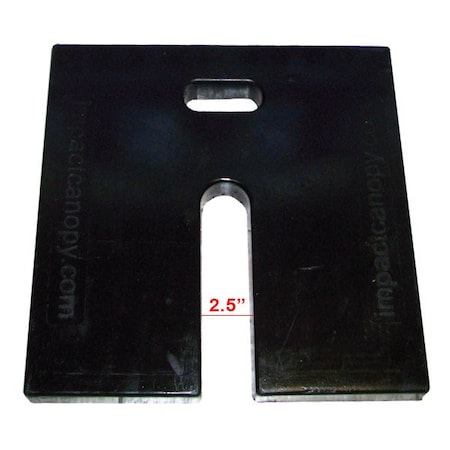 Impact Canopy Rubber Weight 18 FT x 18 FT, Black 060100202 | Zoro