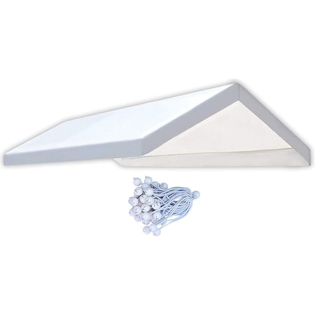 Impact Canopy 10 FT 8In x 20 FT Carport Top without Leg Skirts, White ...