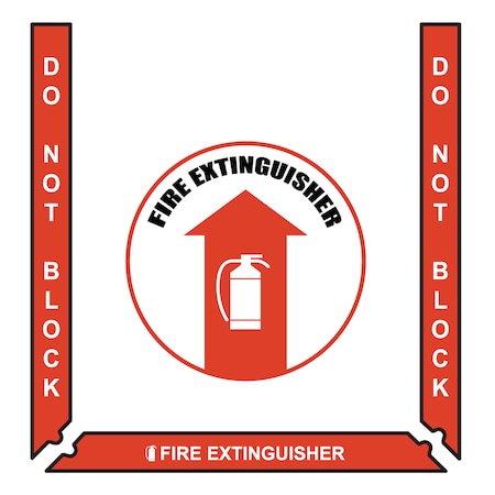 Superior Mark Fire Extinguisher Kit 3 pc.Border(2'')36" strips & 17.5 ...