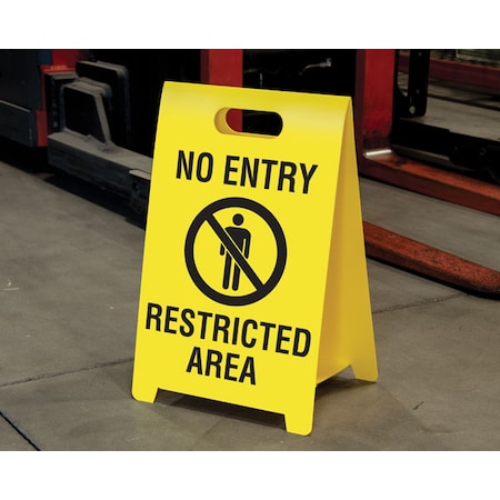 Incom No Entry Restricted Area A-Frame Floor Sign ASF1004 | Zoro