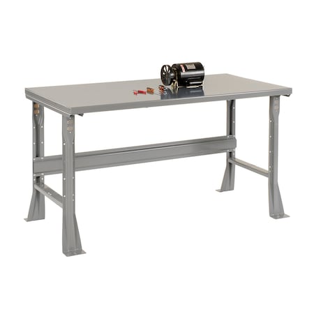 Global Industrial Workbench with Flared Leg, 72 x 30in, Steel Square ...