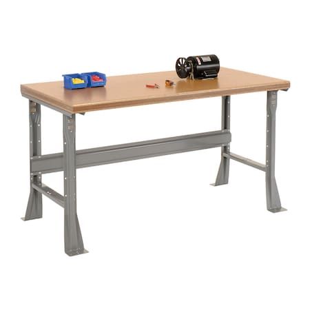 Global Industrial Workbench with Flared Leg, 72 x 30in, Shop Top Safety ...