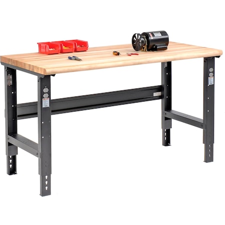 Global Industrial Adjustable Height Workbench, 60 x 30in, Maple Safety ...