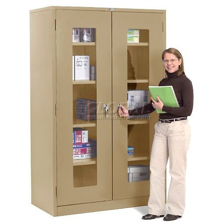Global Industrial Steel Storage Cabinet, 48 in W, 78 in H, Tan 237668TN ...