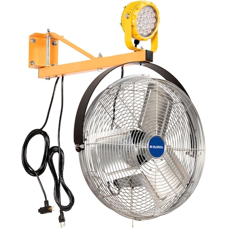Global Industrial LED Dock Light w/ 25inL Arm & Fan, 40W, 4900 Lumens ...