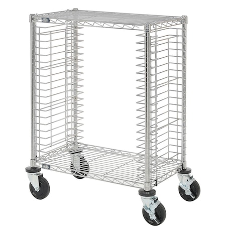 Nexel Side Load Wire Tray Cart with 19 Tray Capacity, 30L x 18W x 40H ...