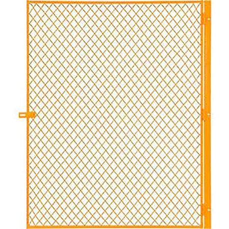 Global Industrial Machinery Wire Fence Partition Hinged Door, Yellow ...