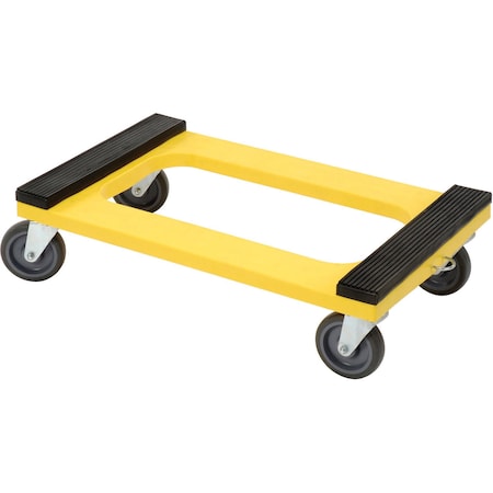 Global Industrial Plastic Dolly with Rubber Padded Deck, 5 Casters ...