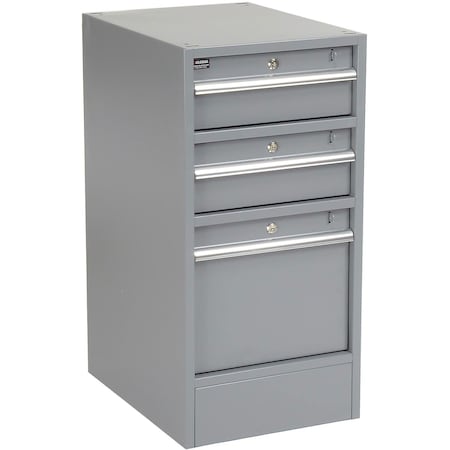 Global Industrial 3 Drawer Workbench Pedestal W/Built-In Base 606960 | Zoro