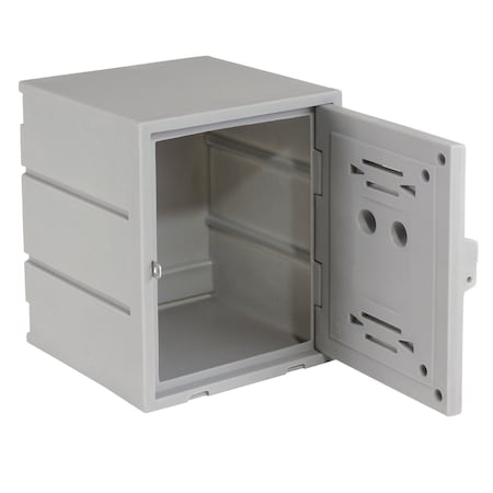 Remco Plastics Box Locker for 4 Tier, Plastic, Flat Top, 15X15X18, Gray ...