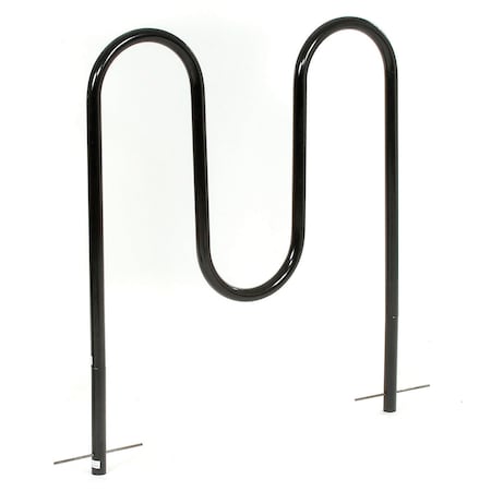 Global Industrial Wave Bike Rack, Black, Below Ground Mount, 5-Bike ...