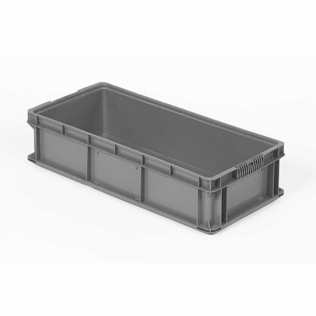 Orbis Straight Wall Container, Gray, Polyethylene, 32 in L, 15 in W ...
