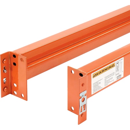 Global Industrial Unslotted Steel Pallet Rack Beam, 96inL x 4inH, 3230 ...