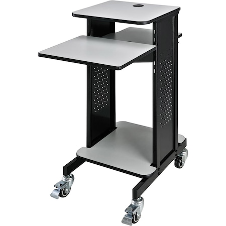 Global Industrial Projector Presentation Cart - Gray & Black 250765GY ...