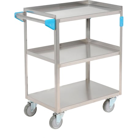Carlisle Stainless Steel Utility Transportation Cart, 300 Lb. Capacity ...