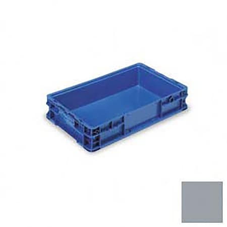 Orbis Straight Wall Container, Gray, Polyethylene, 24 in L, 15 in W, 5 ...