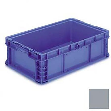 Orbis Solid Straight Wall Storage Container, 24 in L x 15 in W, Gray ...