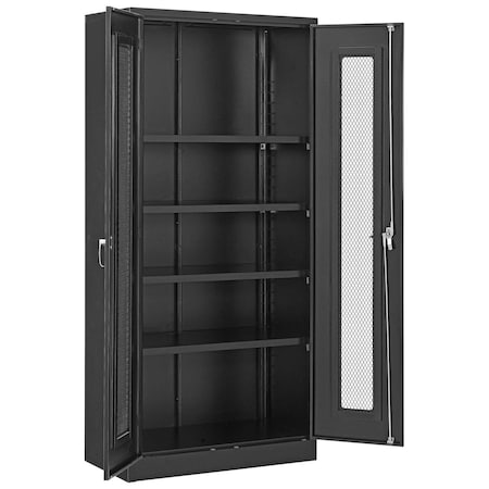Global Industrial Storage Cabinet, 78 in H, 36 in W, Black 270021BK | Zoro
