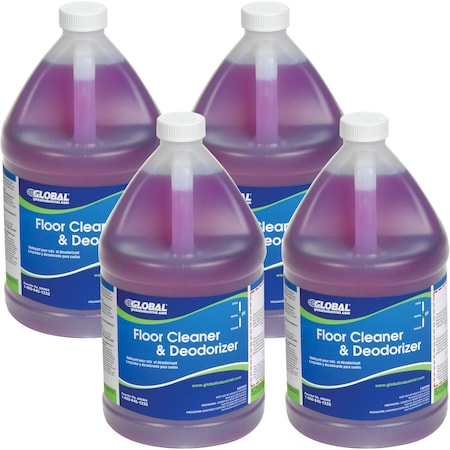 Global Industrial Floor Cleaner & Deodorizer, 1 Gallon Bottles, 4PK ...