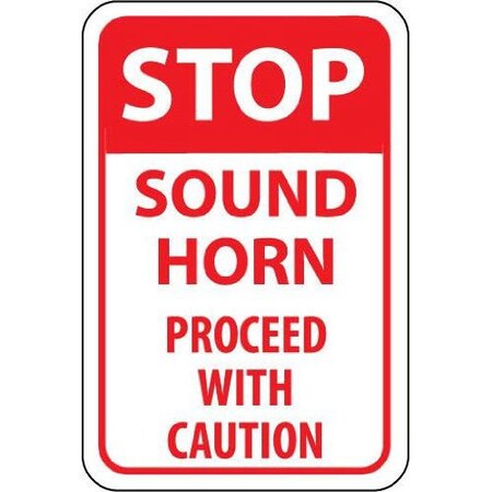 National Marker Co NMC Traffic Sign, Stop Sound Horn Proceed With ...