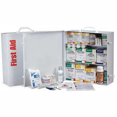 First Aid Only First Aid Kit, Metal 1092 Components, 100 People Served ...