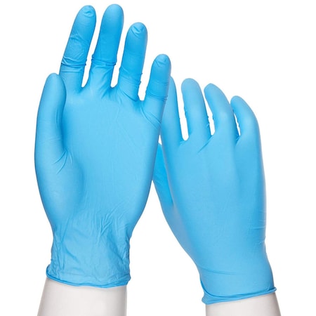 WEST CHESTER Blue, M, 4, Nitrile Nitrile Disposable Gloves, - 2910/M