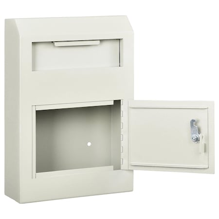 Global Industrial Drop Box Safe, Wall Mount, 10W x 4-1/4D x 15H, Beige ...