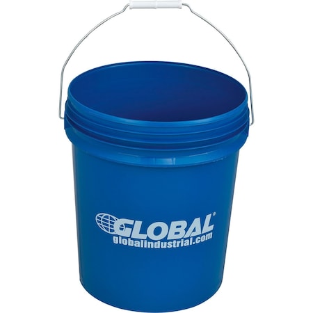 Global Industrial 5 Gallon Open Head Plastic Pail with Steel Handle ...
