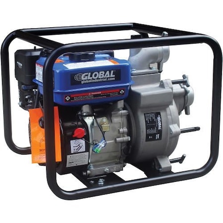 Global Industrial 7HP Portable Gasoline Trash Pump, 2 Intake/Outlet ...