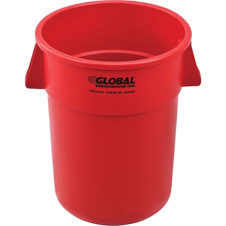Global Industrial 55 Gallon Garbage Can, Red 240464RD | Zoro