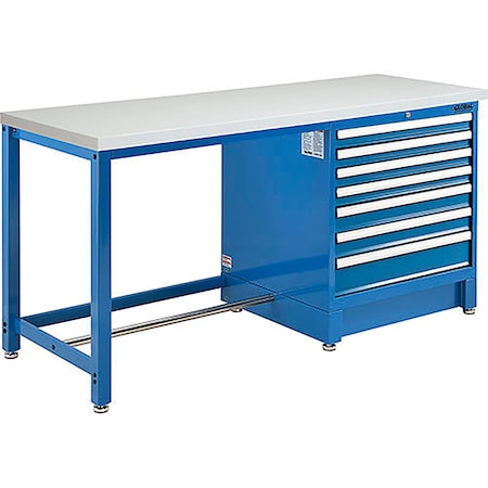 Global Industrial 72W x 30D Modular Workbench with 7 Drawers, ESD ...