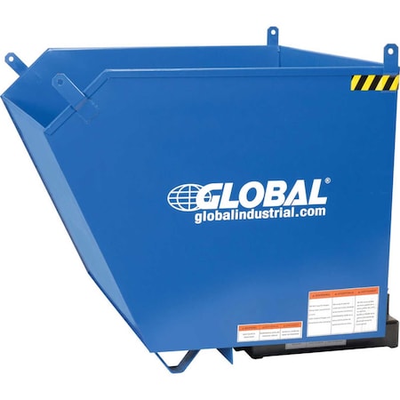 Global Industrial 1 Cubic Yard Low-Profile Self-Dumping Forklift Hopper ...