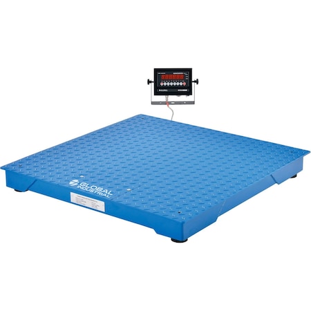 Global Industrial NTEP Pallet Scale With LED Indicator, 3'x3', 2,500 lb ...