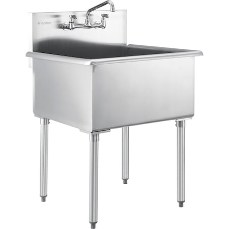 Global Industrial Stainless Steel Utility Sink w/Faucet, 24 x 24 x 14 ...