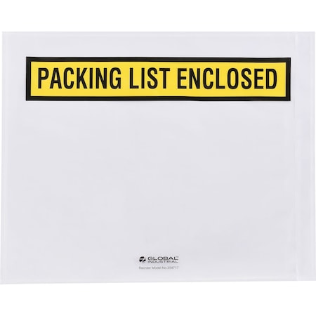 Global Industrial Panel Face Envelopes, Packing List Enclosed, 12L x ...