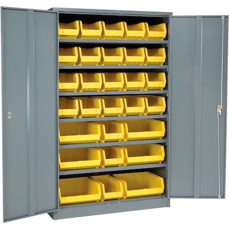Global Industrial Locking Storage Cabinet, 48 in W, 78 in H, 24 in D ...