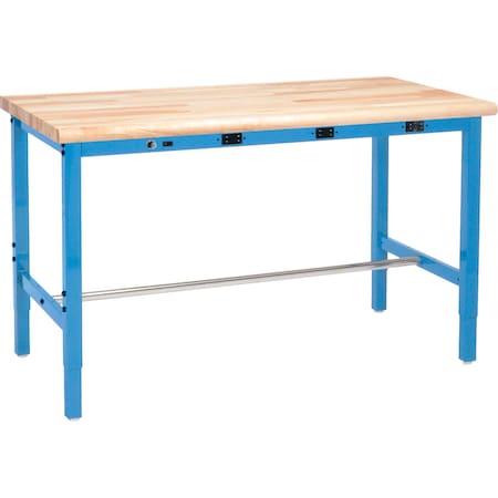 Global Industrial 48 x 36 Adjustable Height Workbench, Power Apron ...
