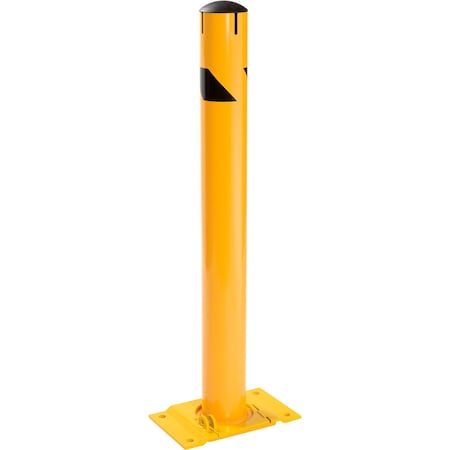 Global Industrial Steel Safety Bollard W/Chain Slots, Removable Base ...