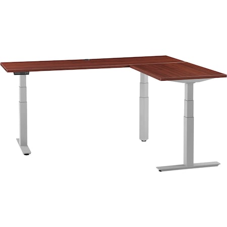 Interion By Global Industrial Sit Stand L-Desk, 24 in D X 23 to 48 in H ...