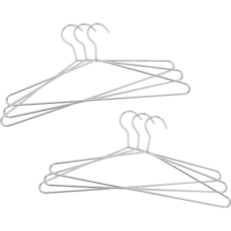 Global Industrial 17in Steel Heavy Duty Hanger, Chrome, 6PK 798650 | Zoro
