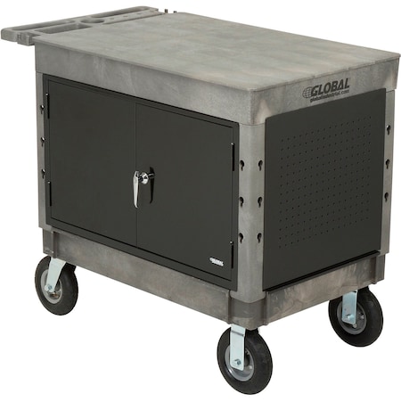 Global Industrial Workstation Cart, Plastic, 44 in L, 25-1/2 in W, 32-1 ...