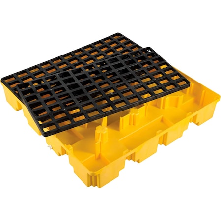 Global Industrial 4 Drum Low Profile Spill Containment Pallet with ...