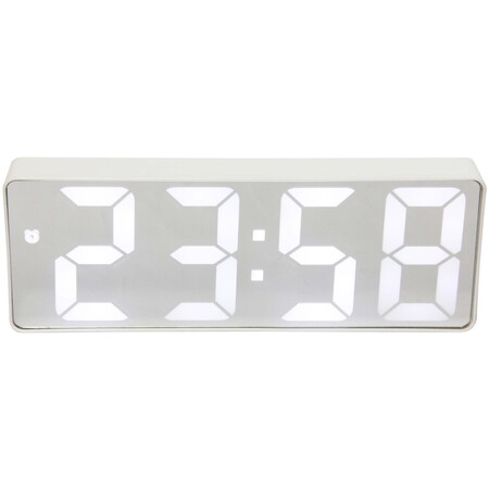 Infinity Instruments White Digital Tabletop Clock 20220WH | Zoro