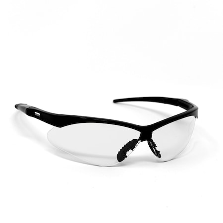 Optic Max Clear Safety Glasses, Wraparound, Polycarbonate Lens, Anti ...